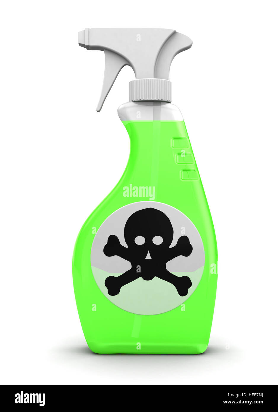 3d illustration of poison spray bottle over white background Stock ...