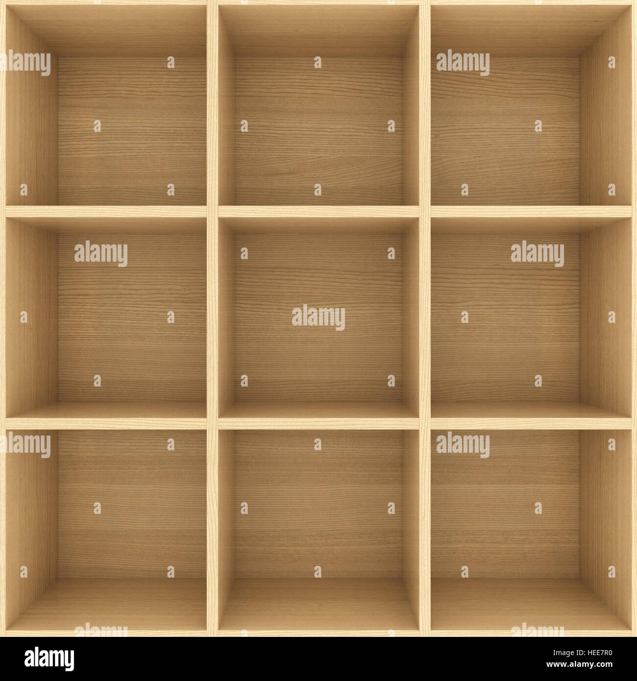 3d illustration of wooden shelf for books Stock Photo - Alamy