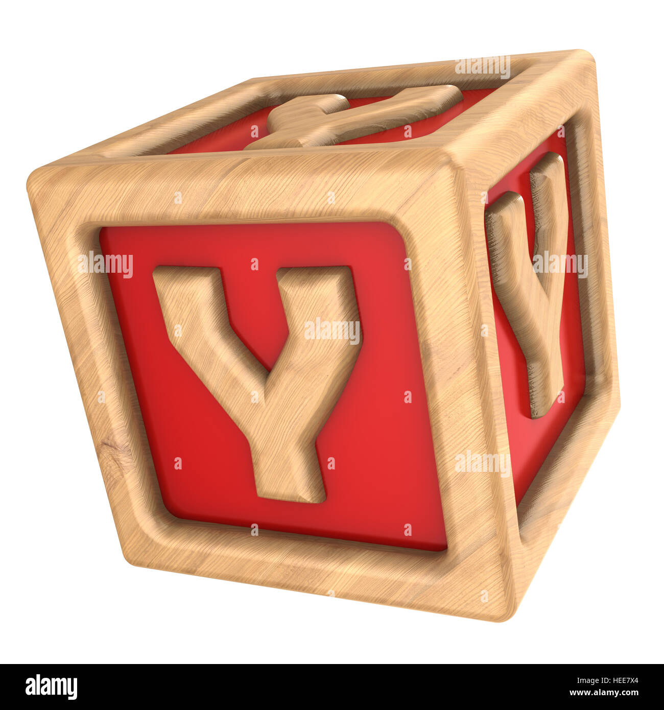 3d illustration of cube with sign 'y' on it Stock Photo - Alamy