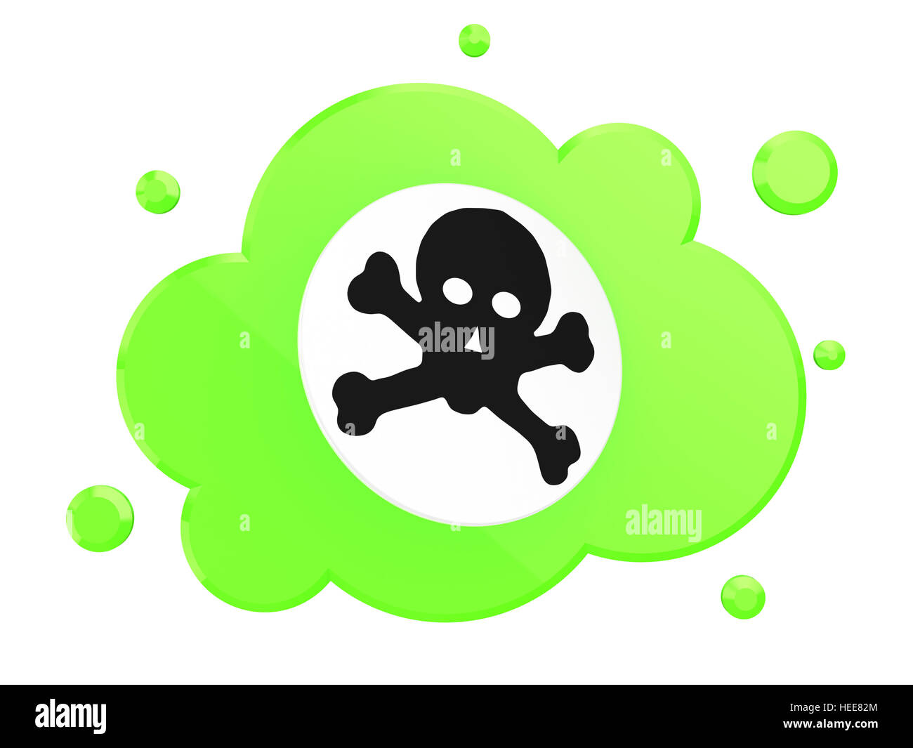 3d illustration of poison cloud symbol, over white background Stock ...