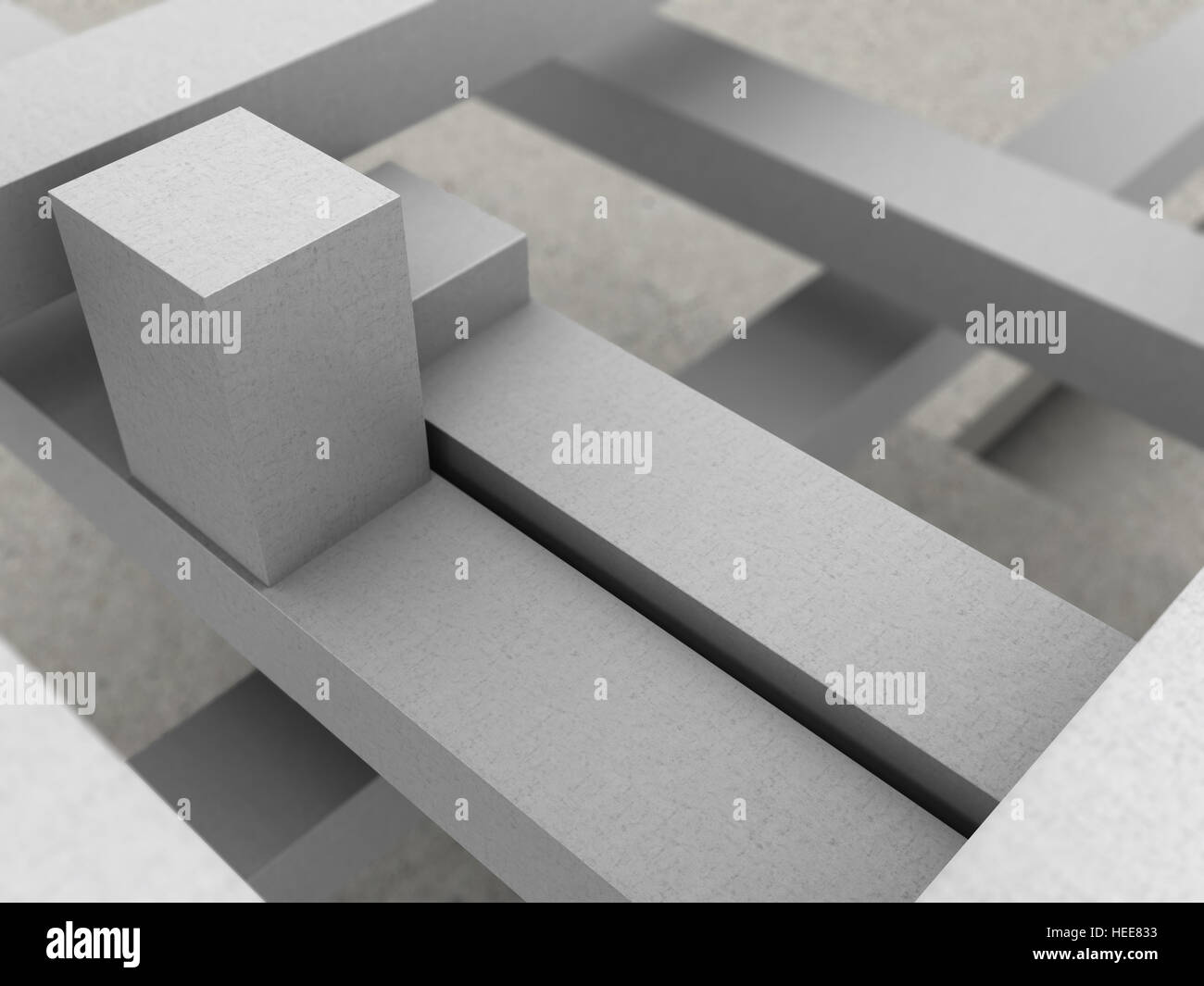 3d illustration of concrete blocks background Stock Photo - Alamy