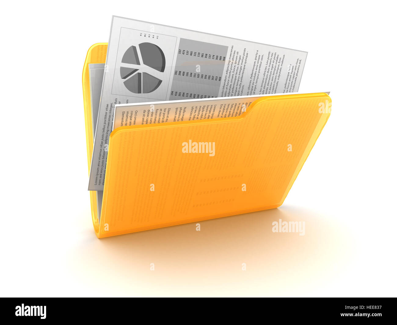 3d illustration of documents folder icon Stock Photo - Alamy