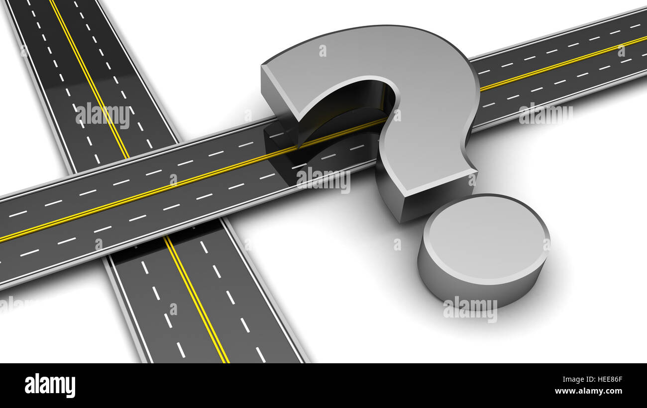 3d illustration of way choice concept Stock Photo - Alamy