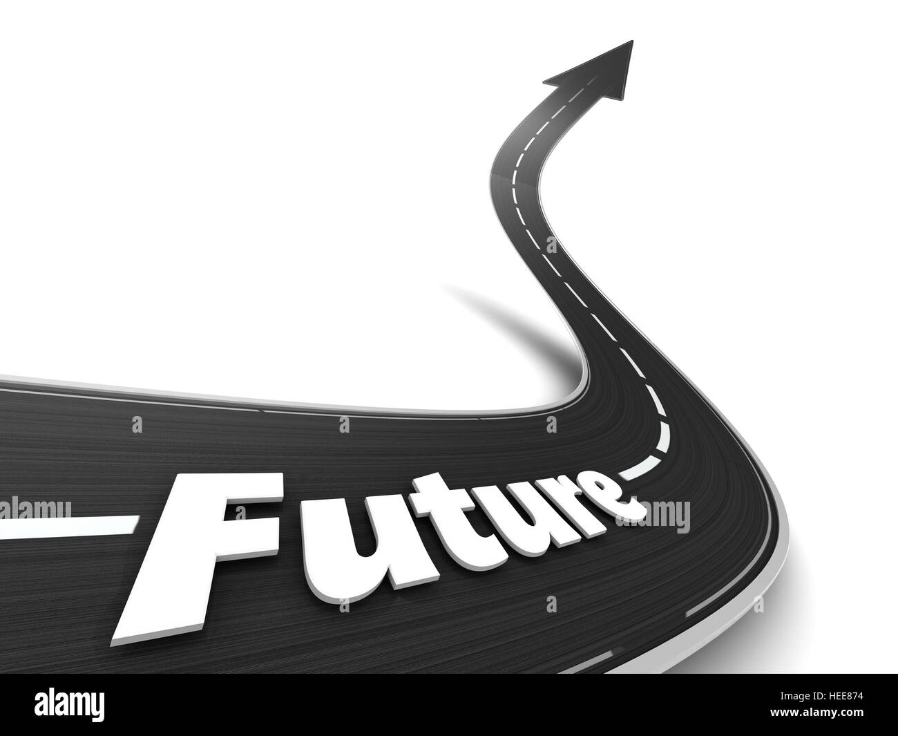 abstract 3d illustration of road to future concept Stock Photo - Alamy