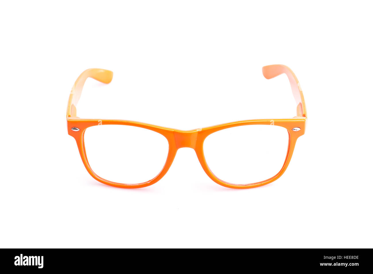 Close up black eye glasses isolated on white background Stock Photo - Alamy