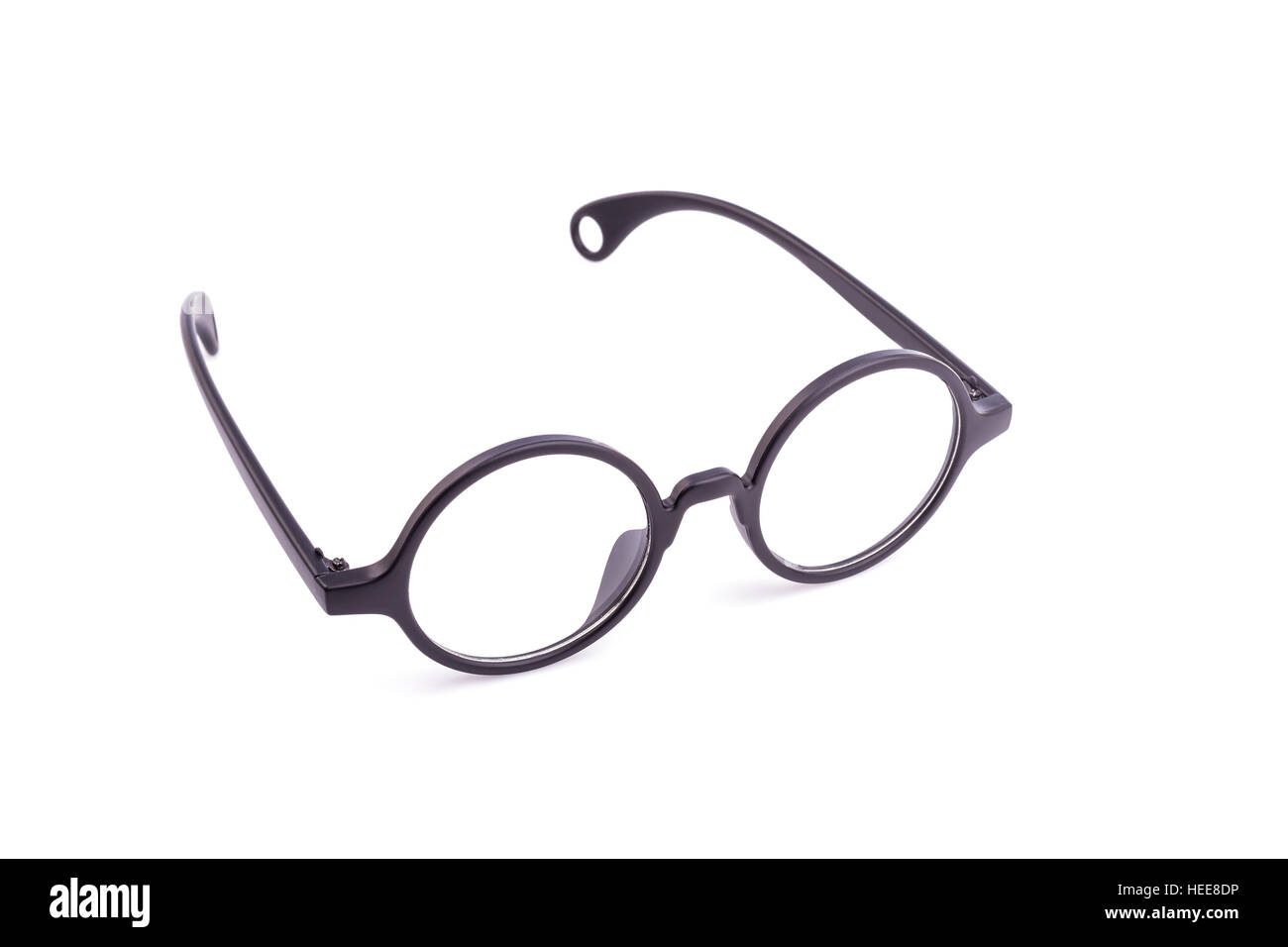 Close up black eye glasses isolated on white background Stock Photo - Alamy