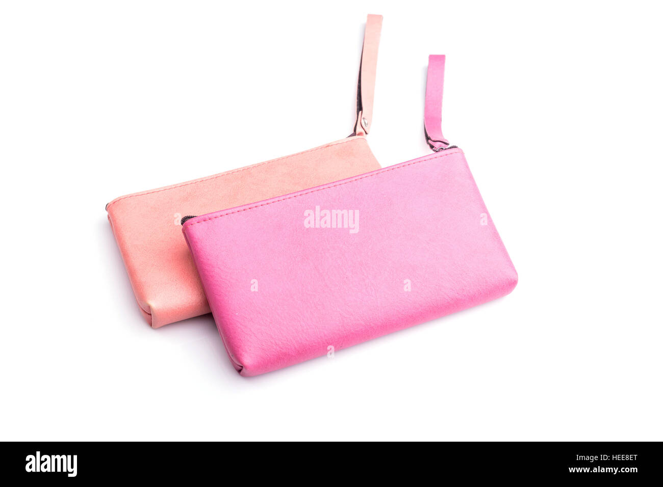 Close up color womens leather purse isolated on white background Stock ...