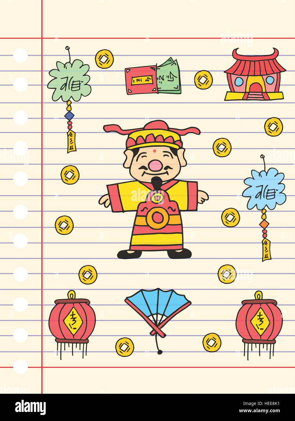 Collection stock of Chinese theme greeting card Stock Vector Image ...