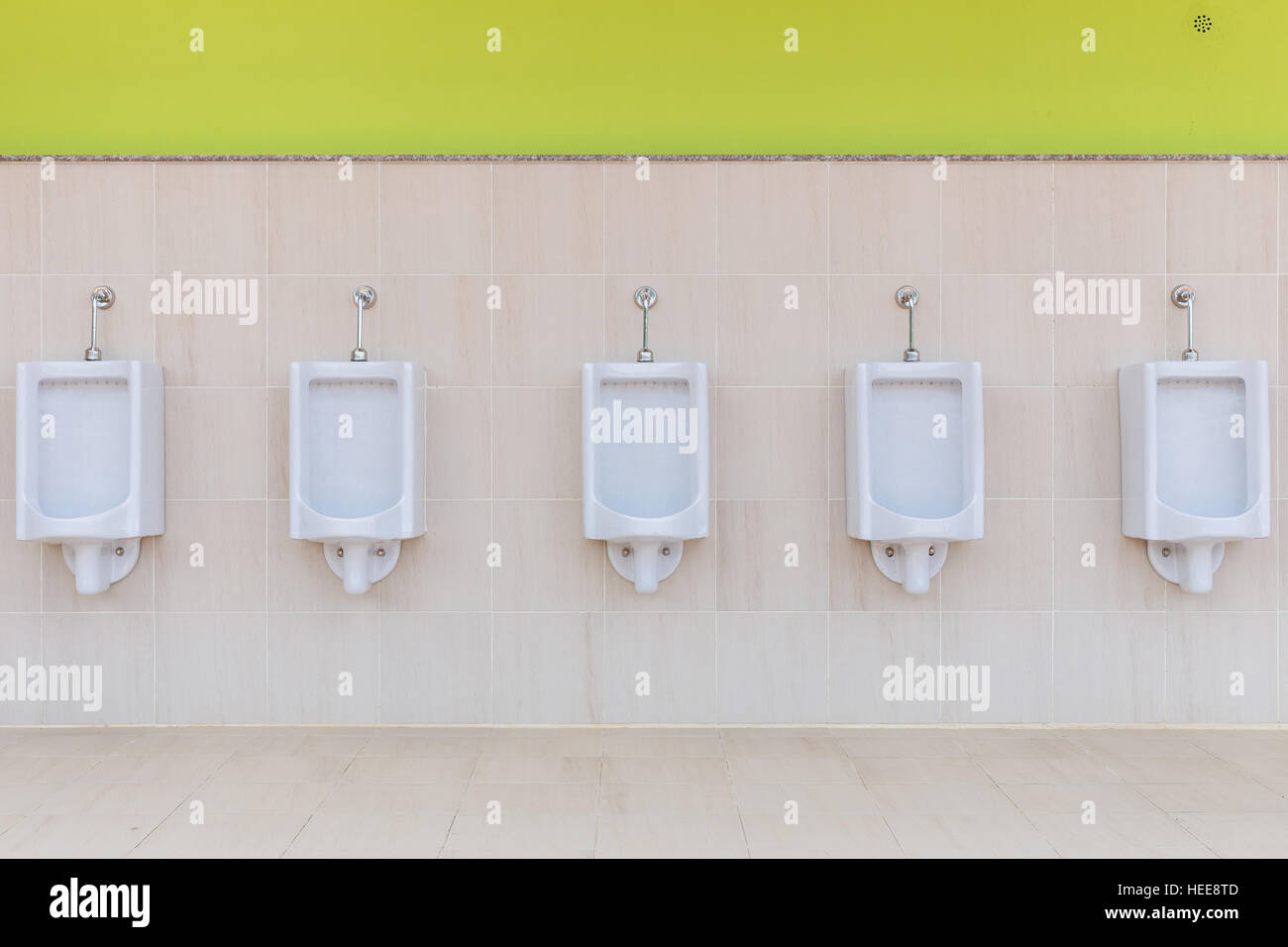 New row of outdoor urinals Men public toilet Stock Photo - Alamy