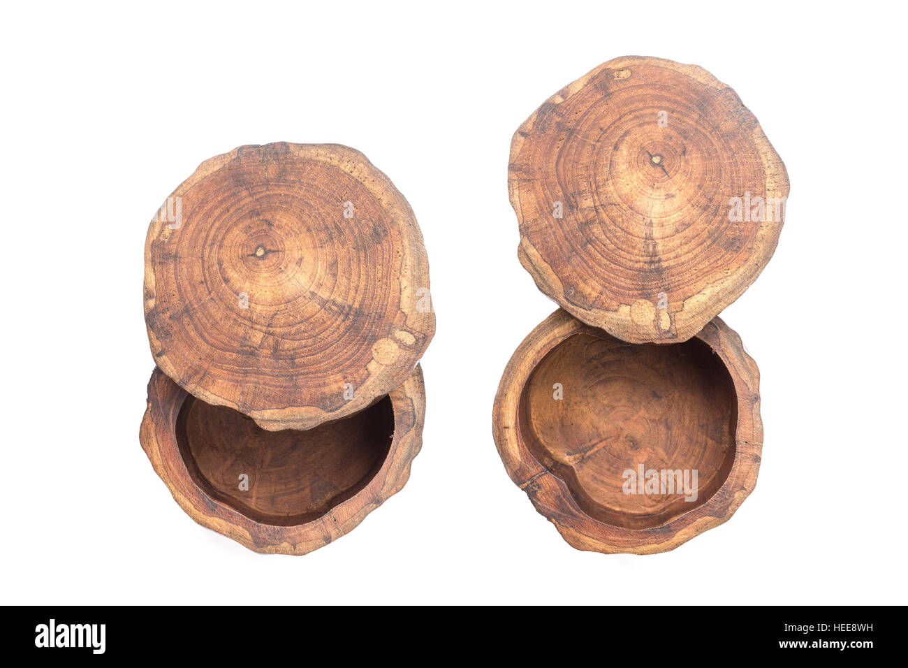 Traditional thai style wooden box isolated on white background Stock ...