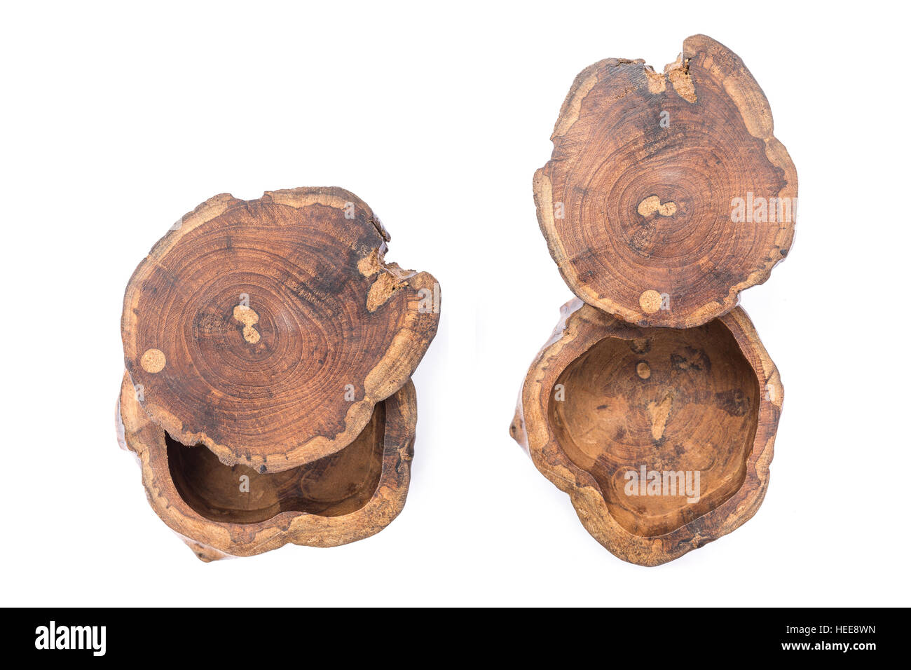 Traditional thai style wooden box isolated on white background Stock ...