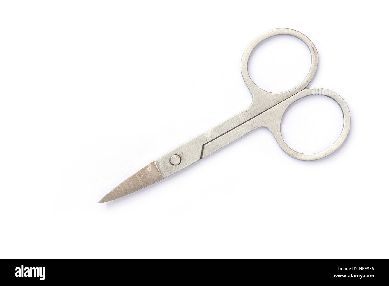 Close up stainless steel scissor isolated on white background Stock ...