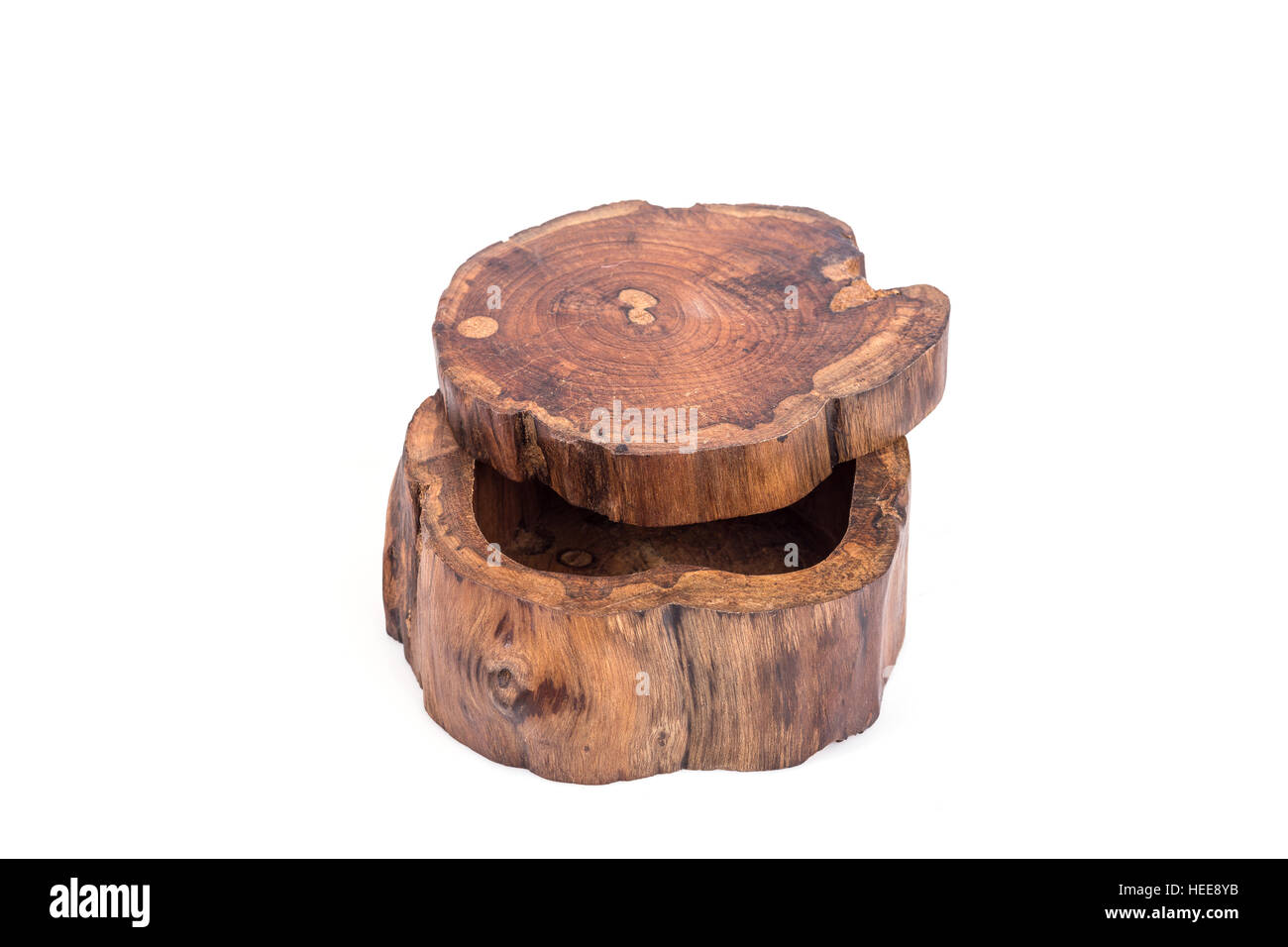 Traditional thai style wooden box isolated on white background Stock ...