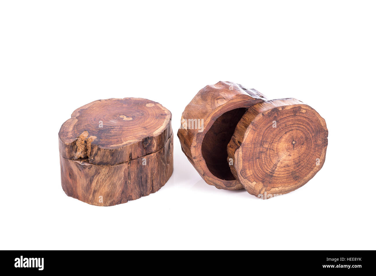 Traditional thai style wooden box isolated on white background Stock ...