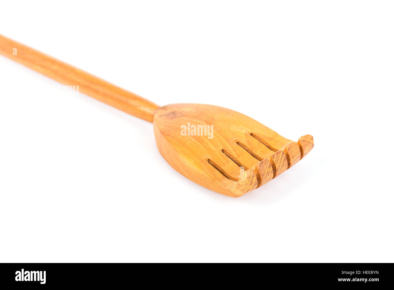 Wooden back scratcher isolated on white background Stock Photo - Alamy