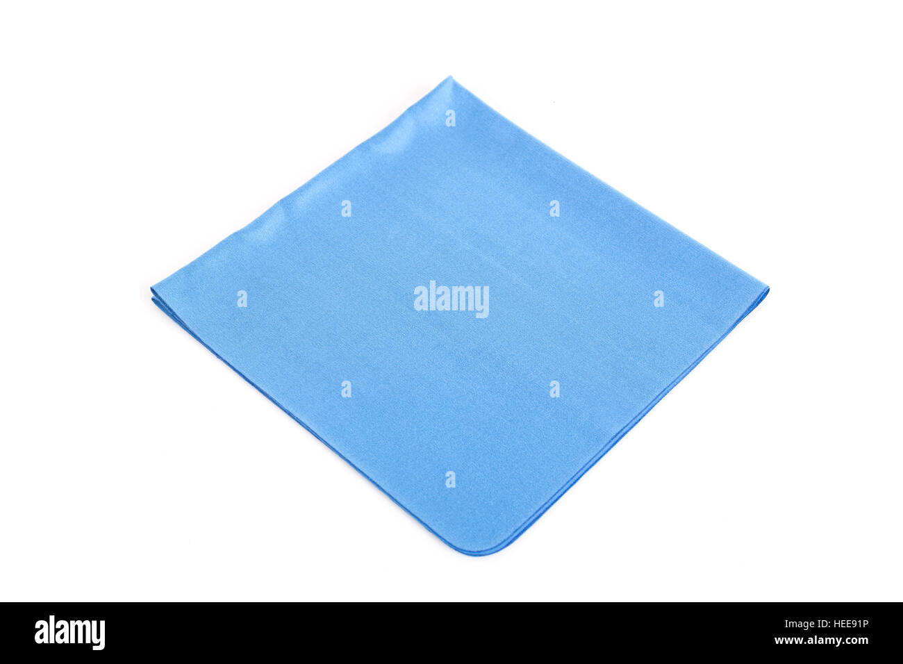 New blue microfiber cloth isolated on white background Stock Photo - Alamy
