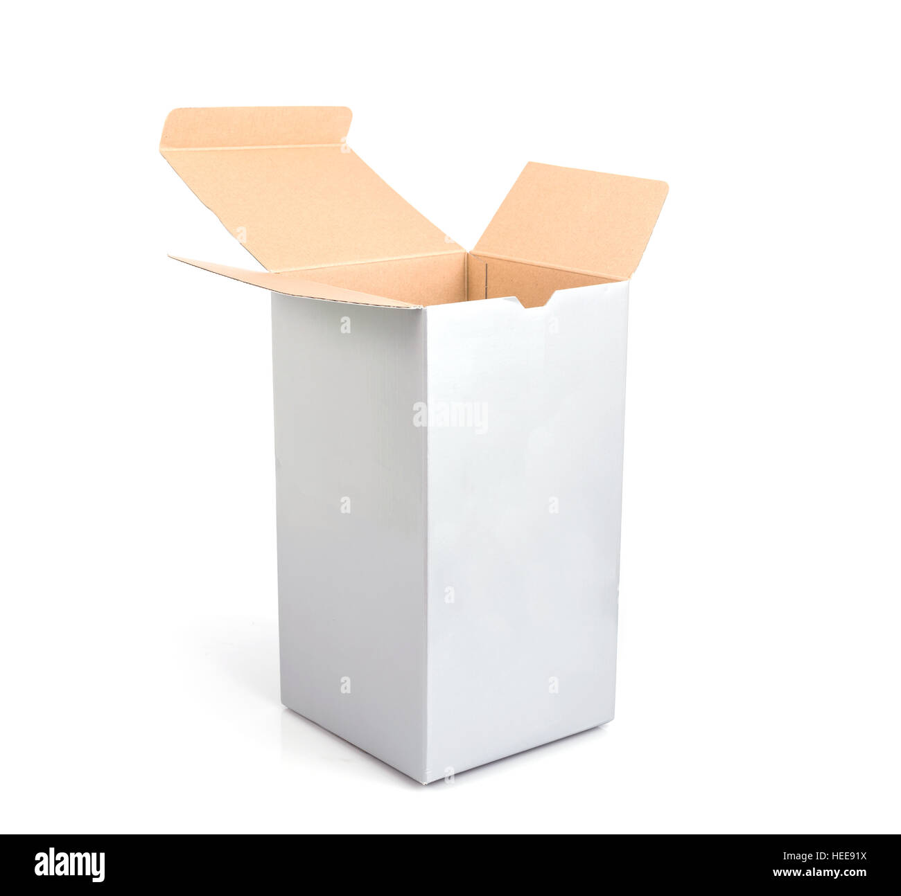 Grey empty box for isolated on white background Stock Photo - Alamy