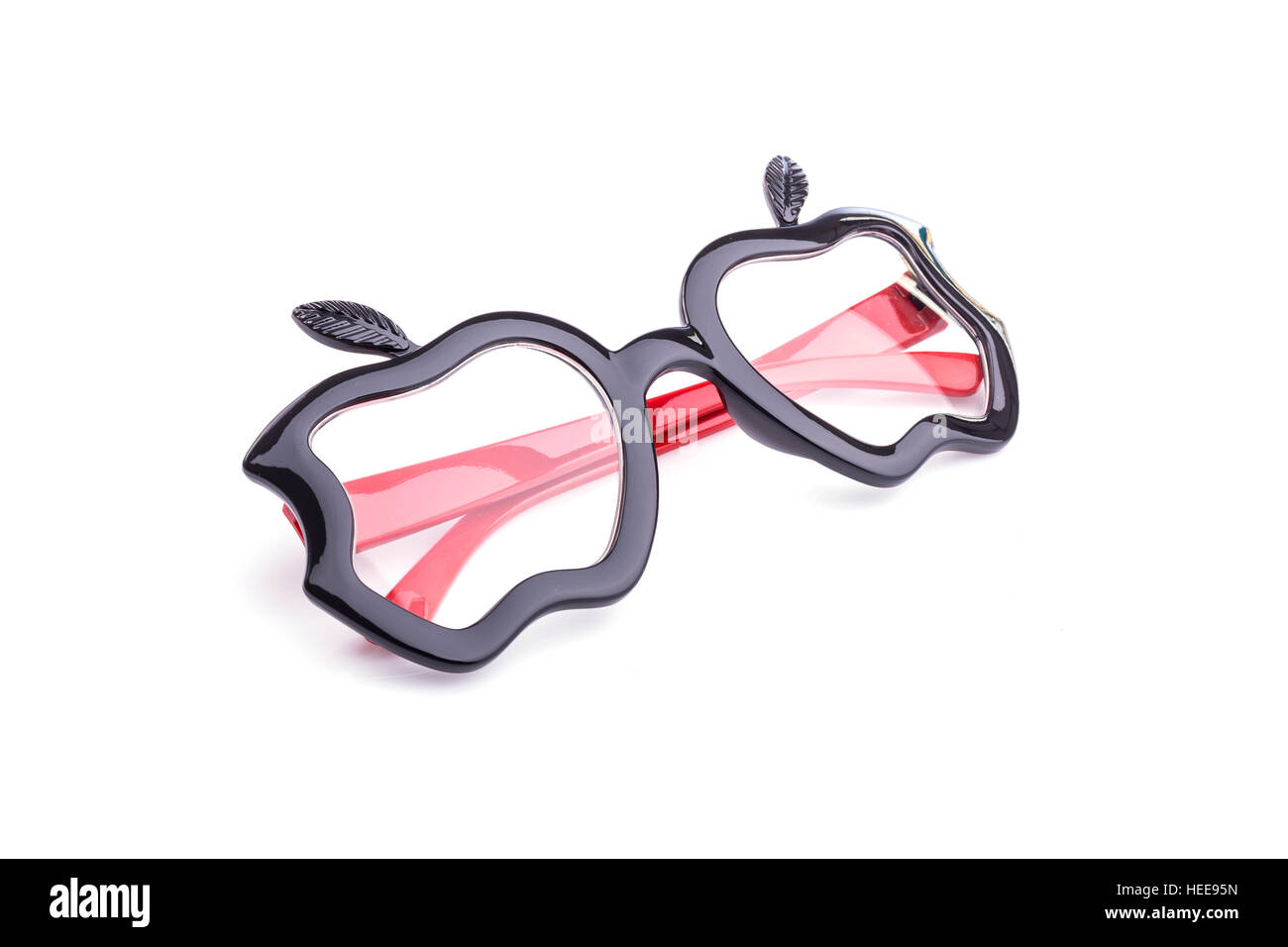 Close up black eye glasses isolated on white background Stock Photo - Alamy