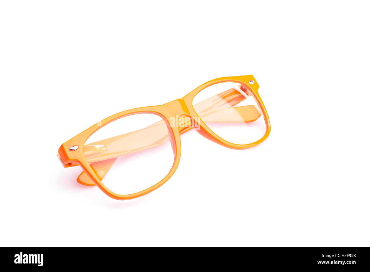 Close up black eye glasses isolated on white background Stock Photo - Alamy