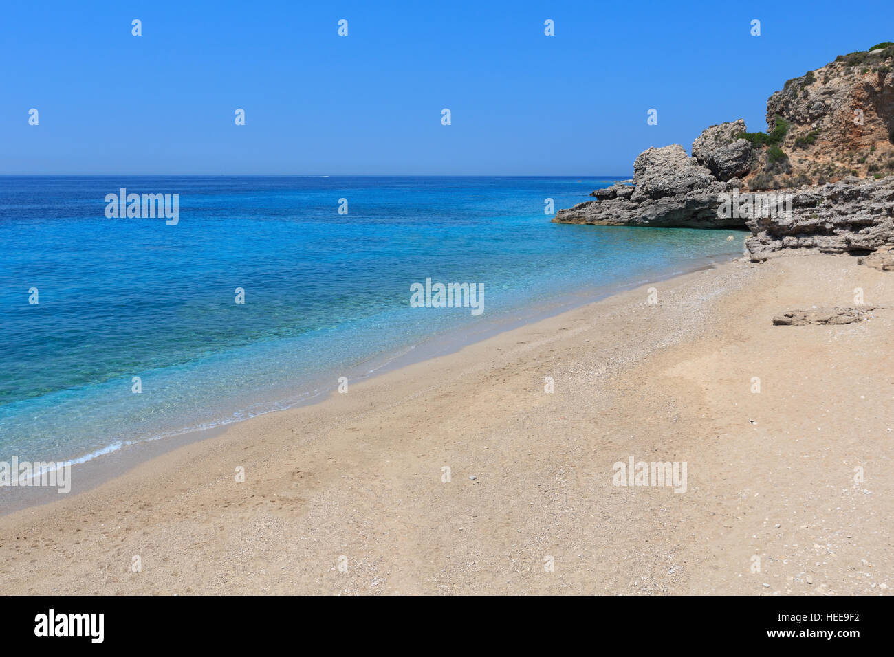 Drymades beach, Albania. Summer Ionian sea coast view Stock Photo - Alamy
