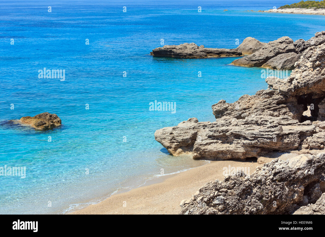 Drymades beach, Albania. Summer Ionian sea coast view Stock Photo - Alamy
