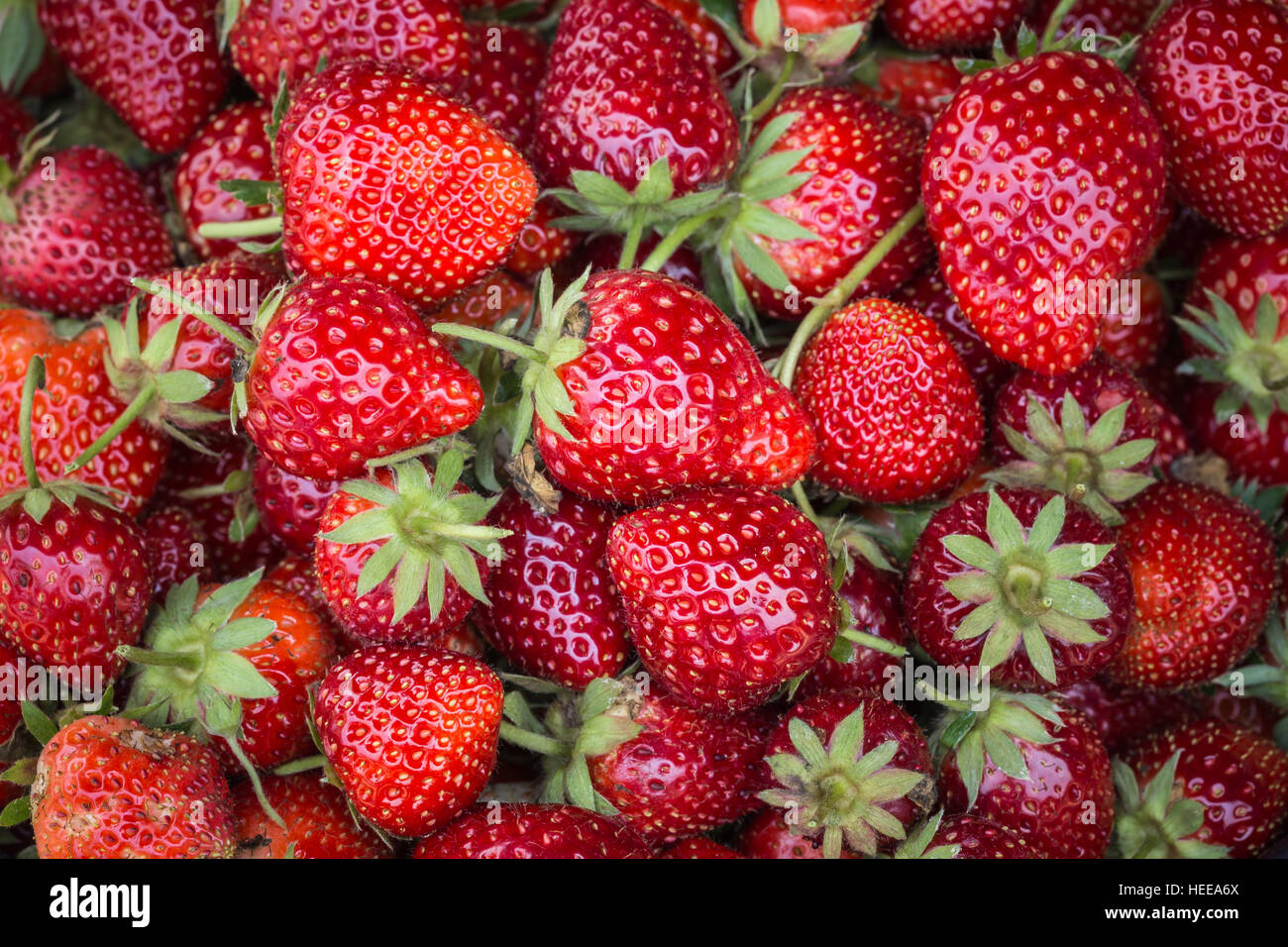 Close up pile of strawberry can you for food background Stock Photo - Alamy