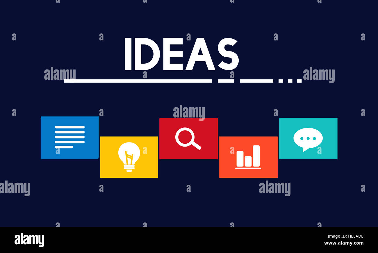 Creative Ideas Icon Boxes Concept Stock Photo - Alamy