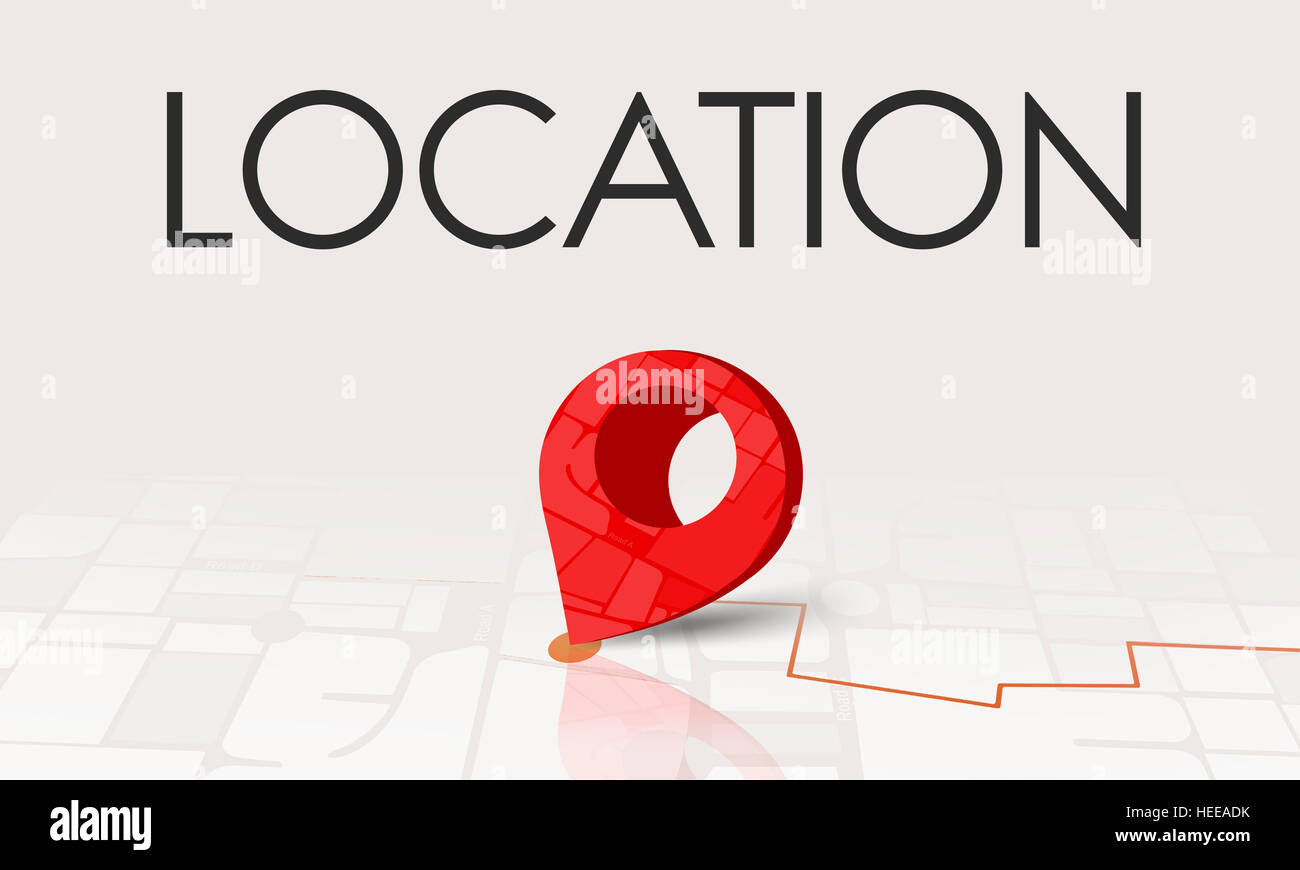 Route Navigation Map Location Journey GPS Concept Stock Photo - Alamy