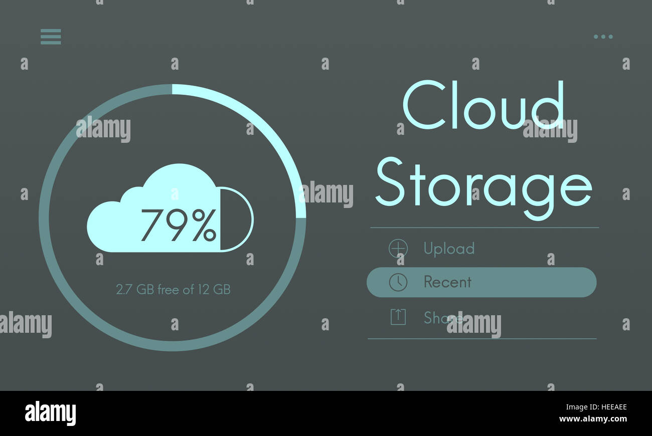 Cloud Storage Upload Interface Concept Stock Photo - Alamy