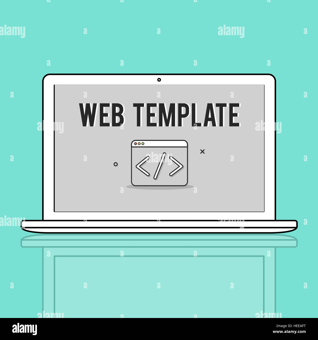 Web Development Symbol Icon Concept Stock Photo - Alamy