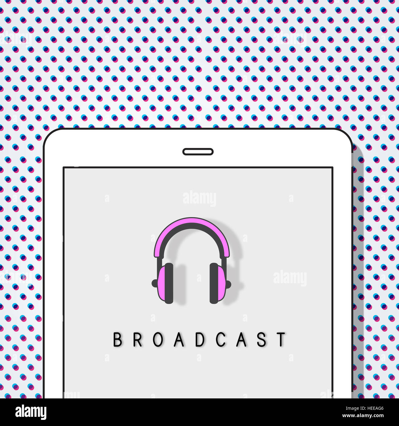 Headphone Audio Music Listen Graphic Concept Stock Photo - Alamy