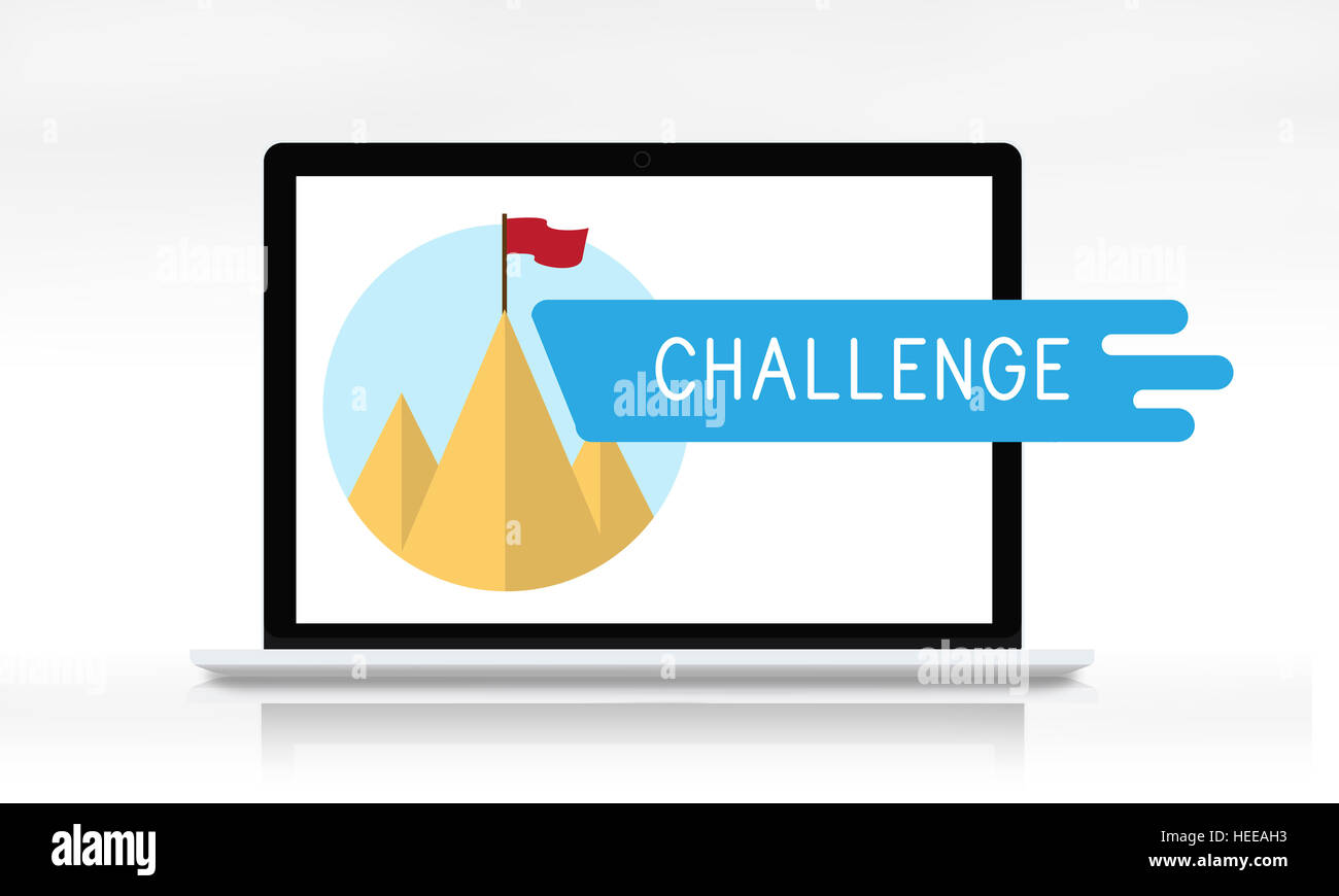 Achievement Challenge Success Rock Climbing Mountain Concept Stock ...