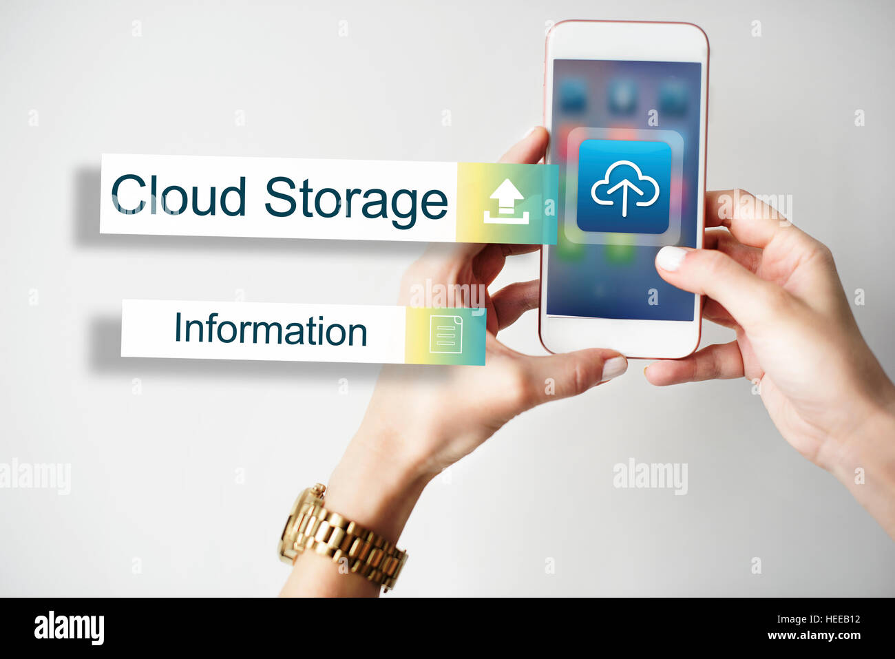 Cloud Storage Data Backup Transfer Concept Stock Photo - Alamy