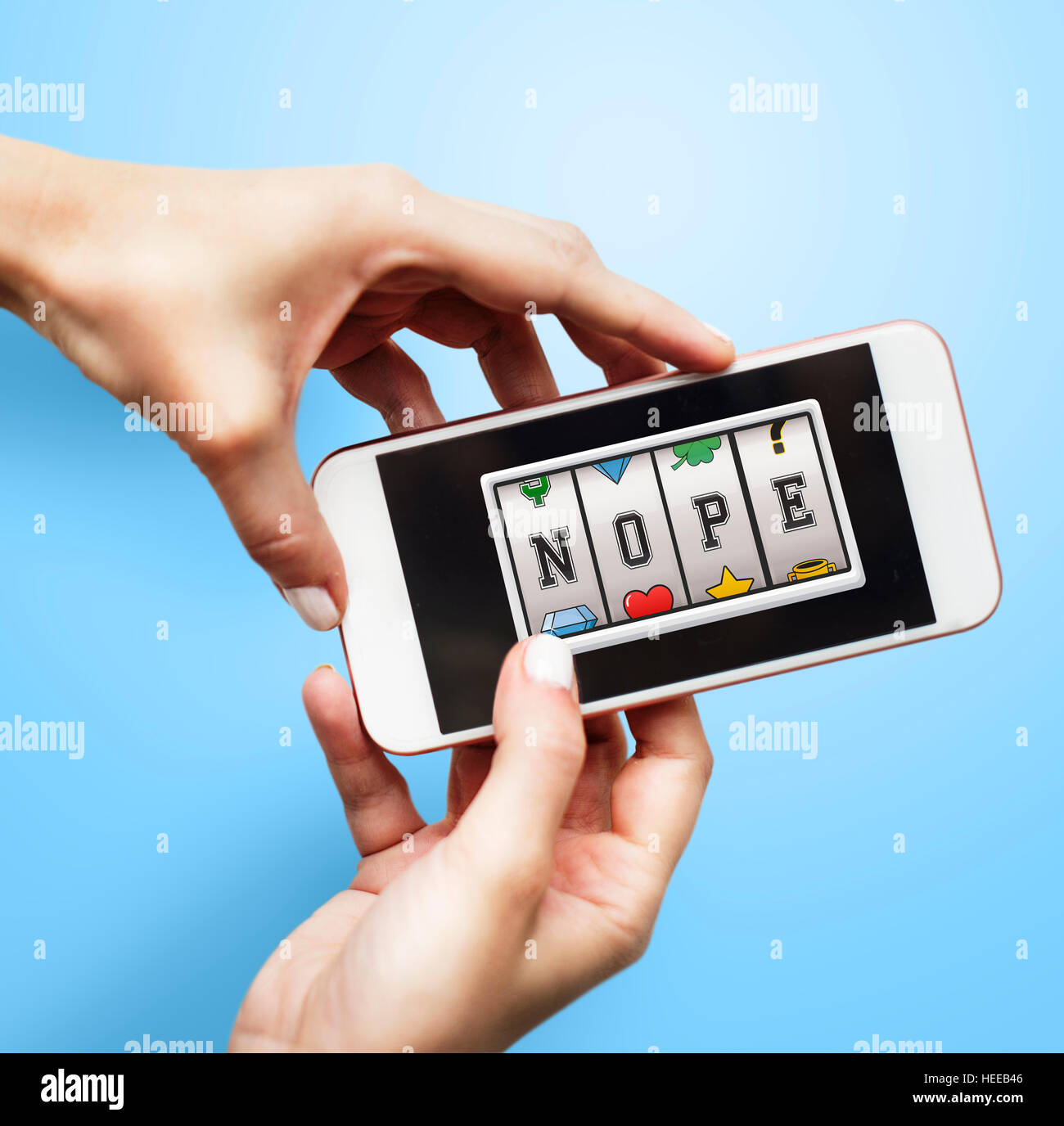 Nope Denied Fail Negative Refuse Rejected Stop Concept Stock Photo - Alamy