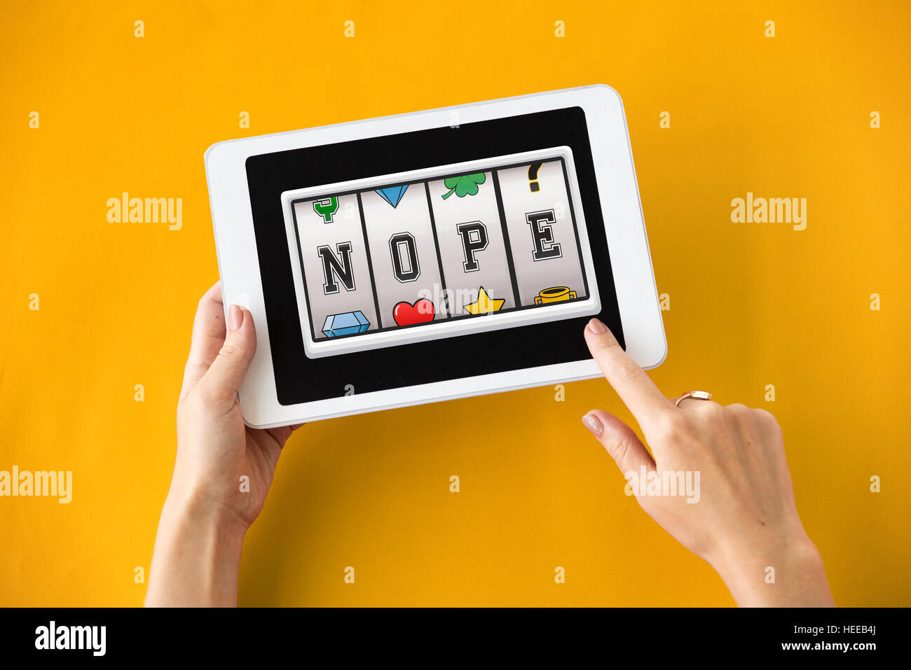 Nope Denied Fail Negative Refuse Rejected Stop Concept Stock Photo - Alamy