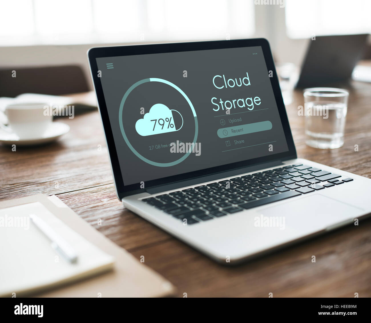 Cloud Storage Upload Interface Concept Stock Photo - Alamy
