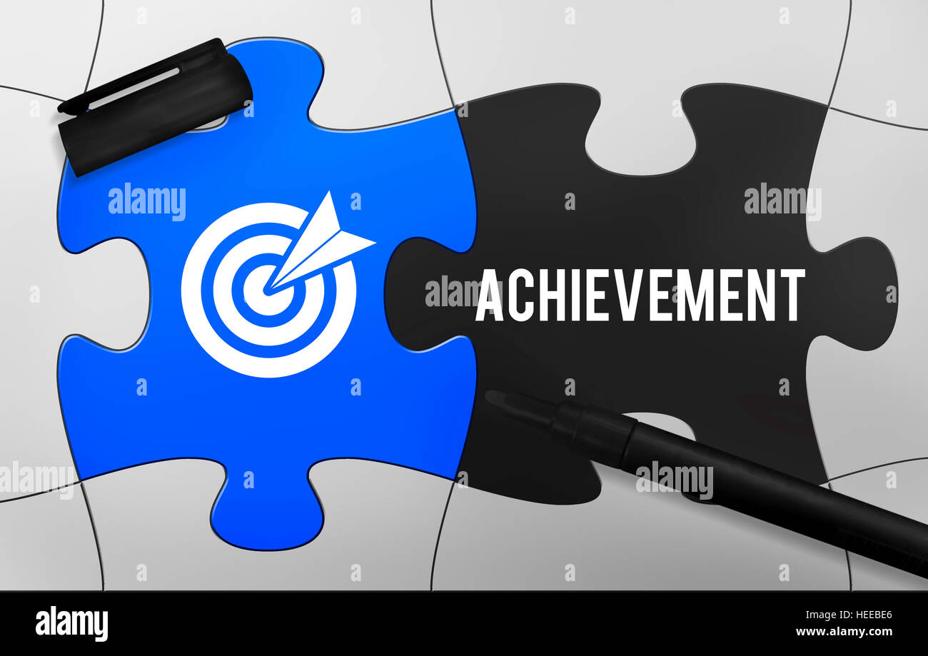 Achievement Success Goals Target Jigsaw Puzzle Concept Stock Photo - Alamy