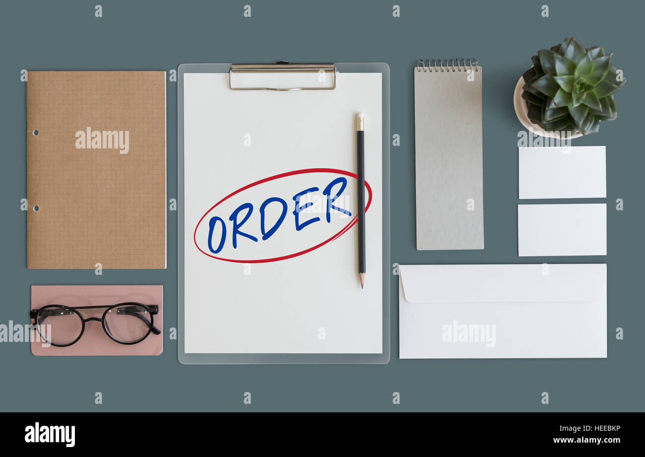 Order Marketing Purchase Stamp Concept Stock Photo - Alamy