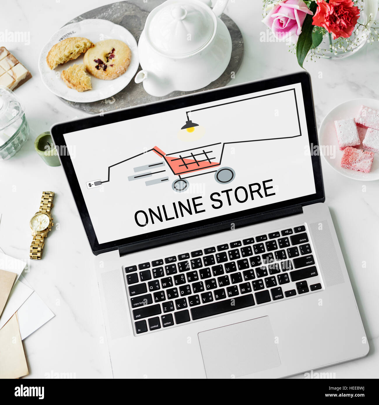 Online Shopping Online Payment Concept Stock Photo - Alamy