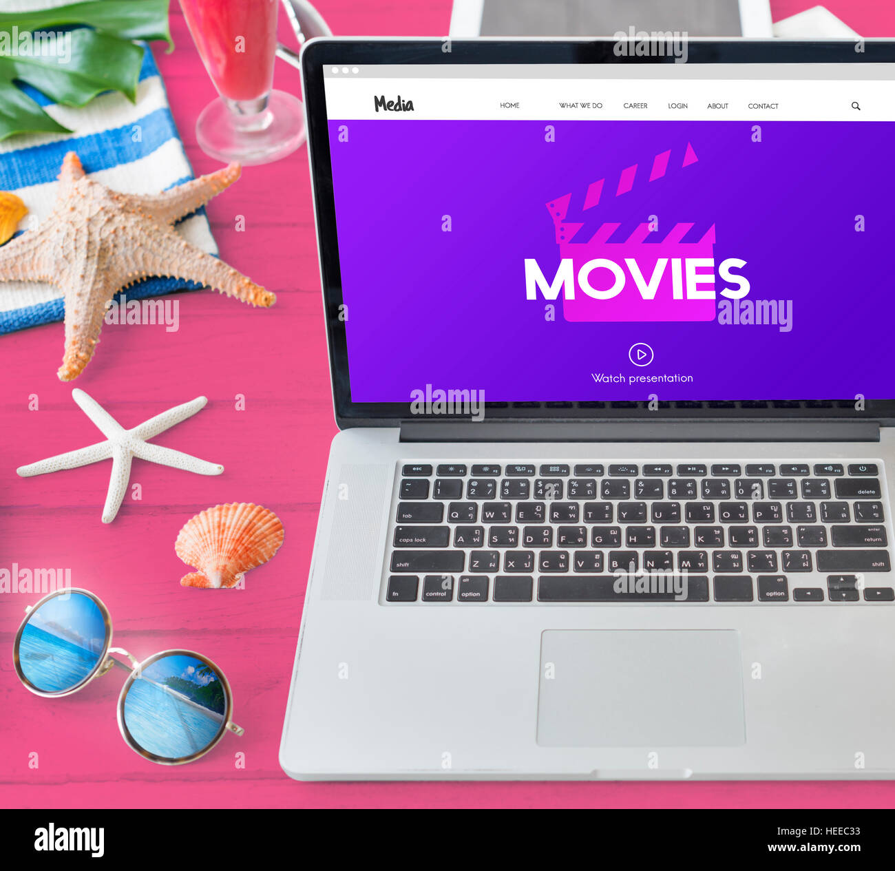 Media Movie Entertainment Graphic Concept Stock Photo - Alamy