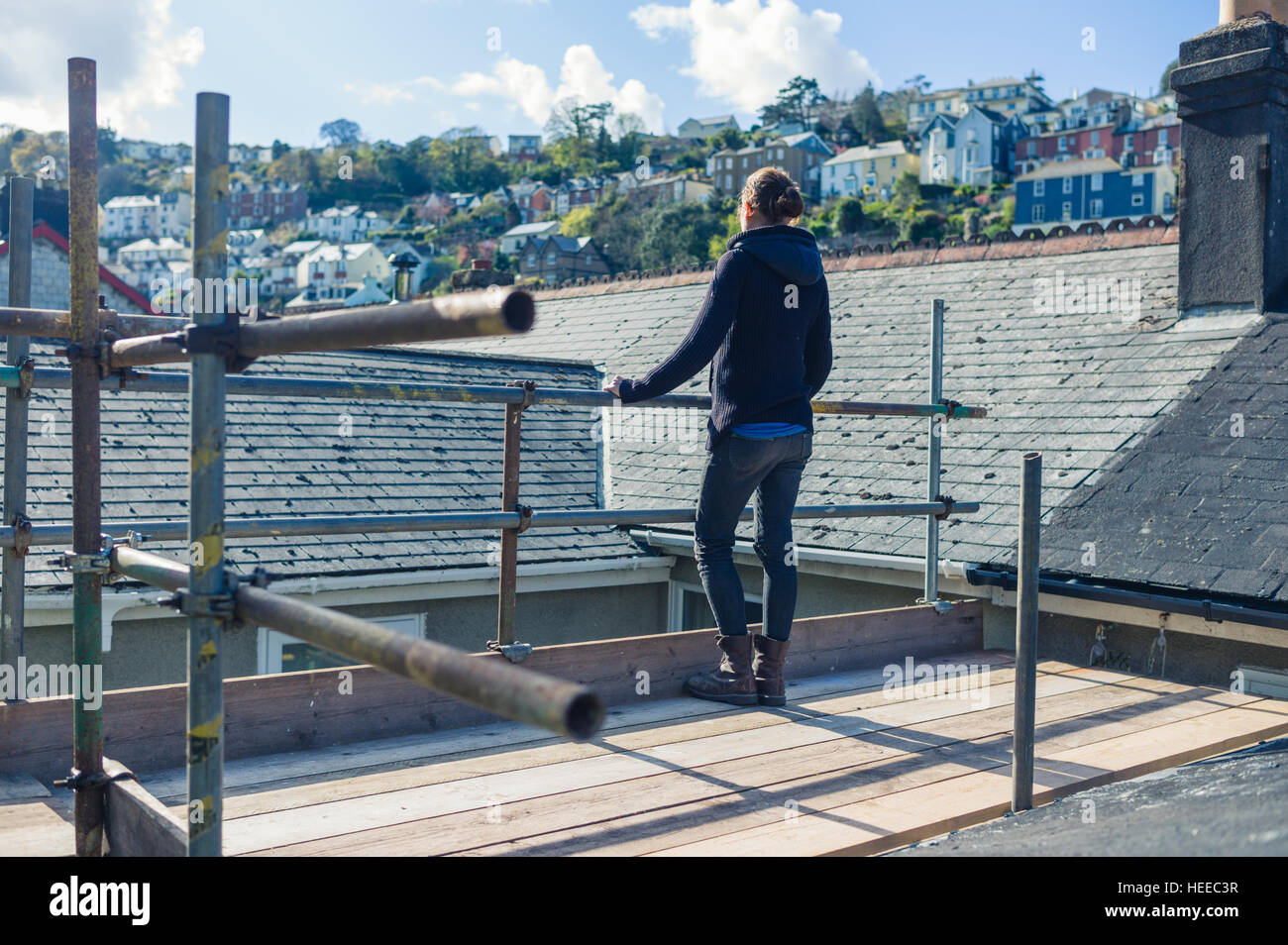Scaffolding scaffold standing on a hi-res stock photography and images ...