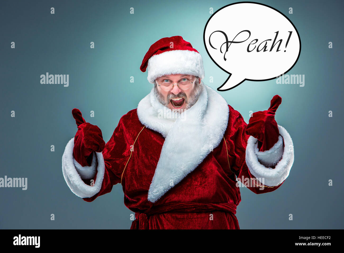 happy, smiling Santa Claus Stock Photo - Alamy