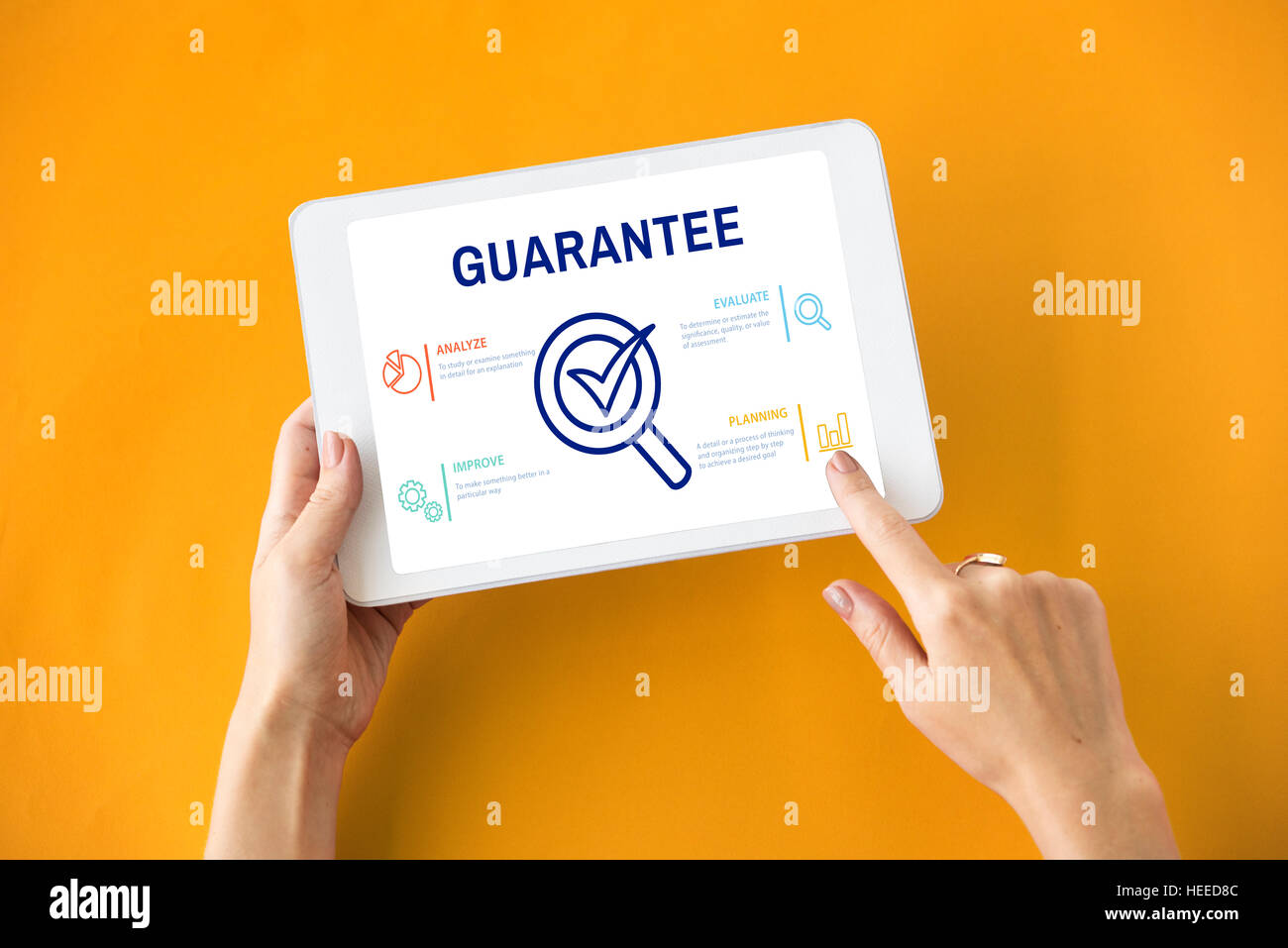 Quality Management Check Icon Concept Stock Photo - Alamy