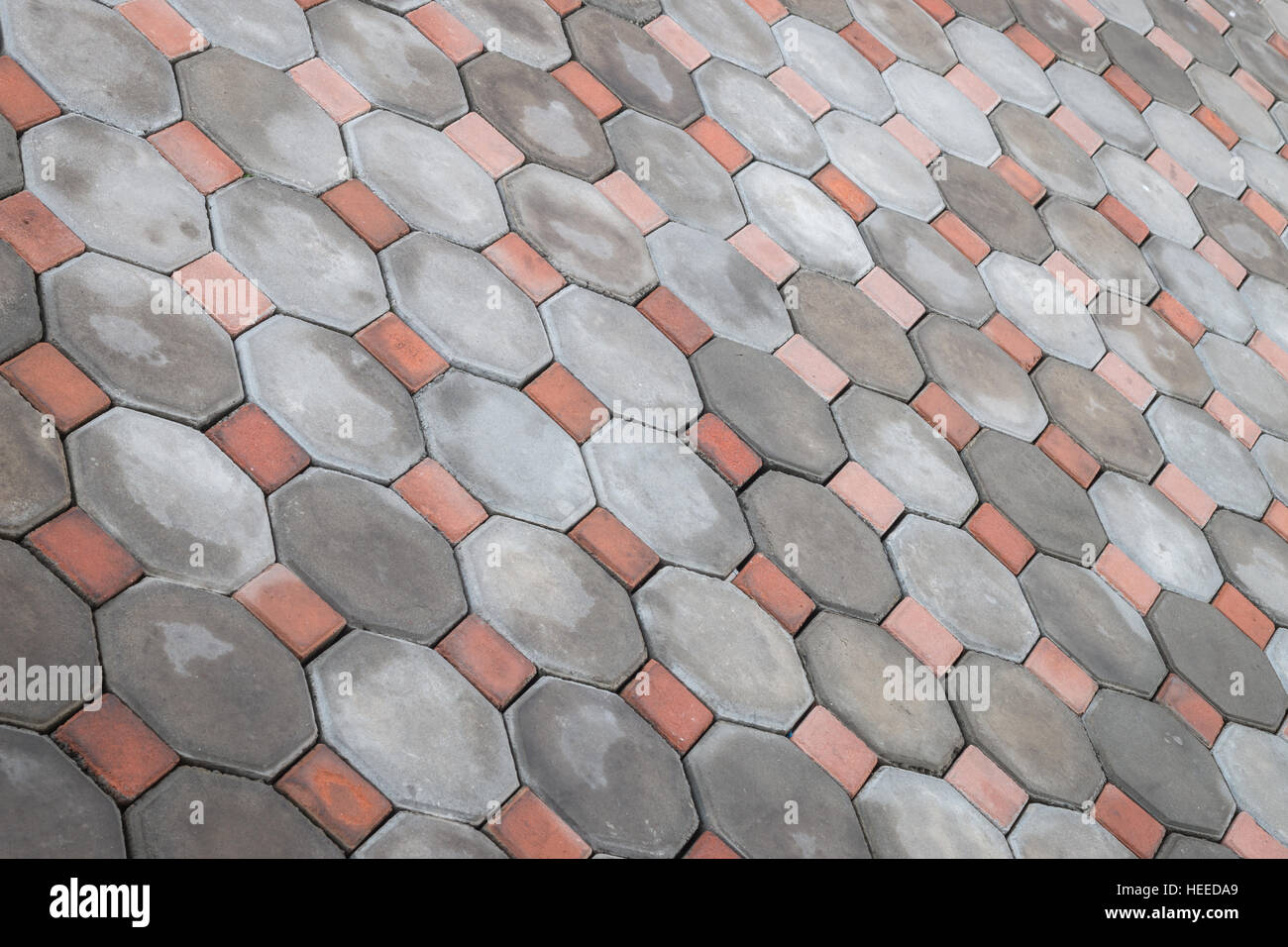 Pattern of grey stone path of walkway Stock Photo - Alamy