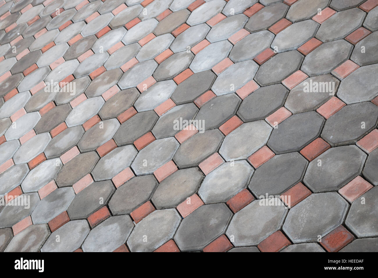 Pattern of grey stone path of walkway Stock Photo - Alamy