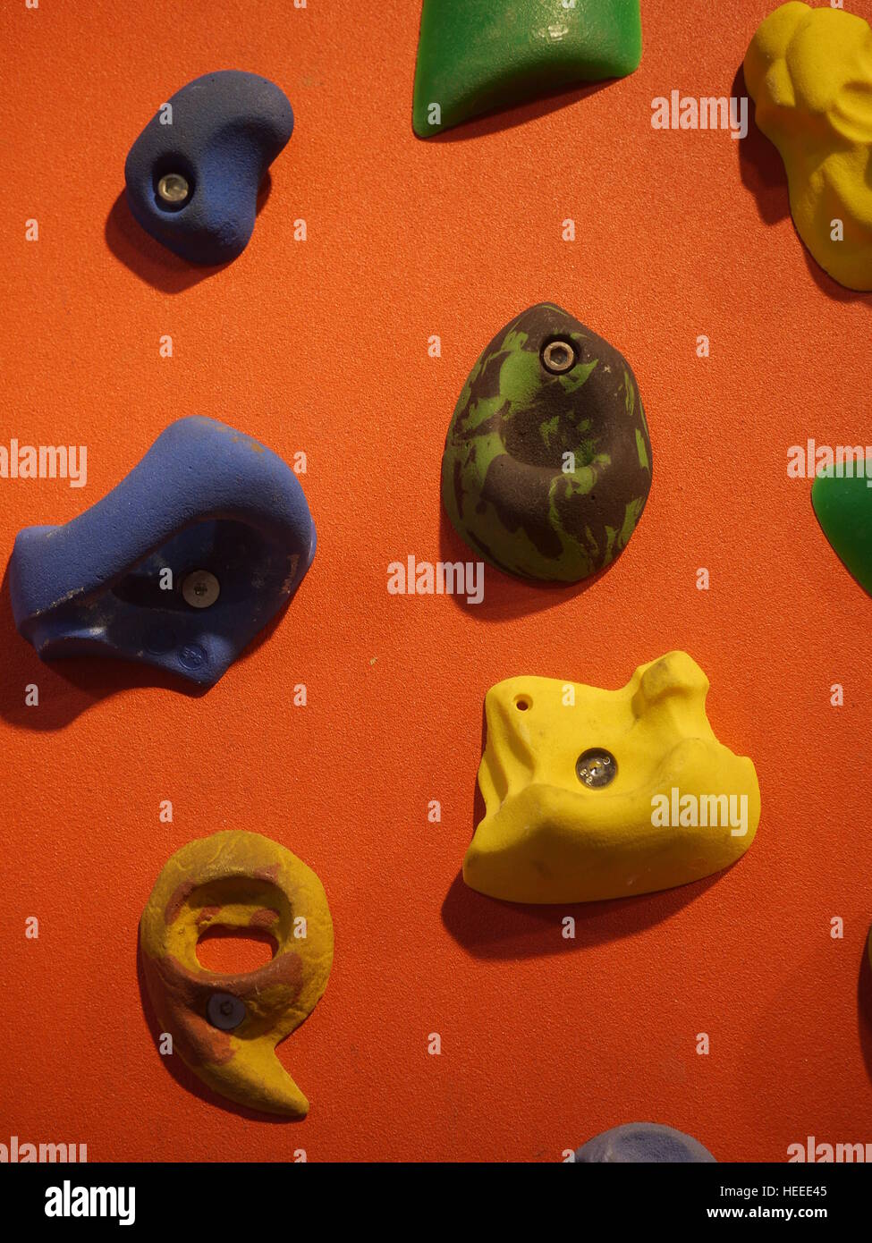climbing wall hanger hold Stock Photo - Alamy