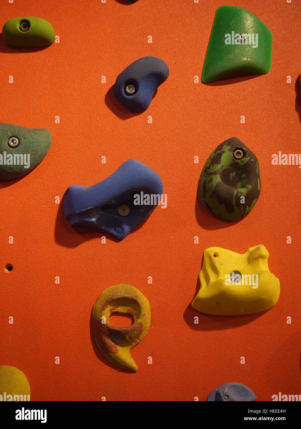 climbing wall hanger hold Stock Photo - Alamy