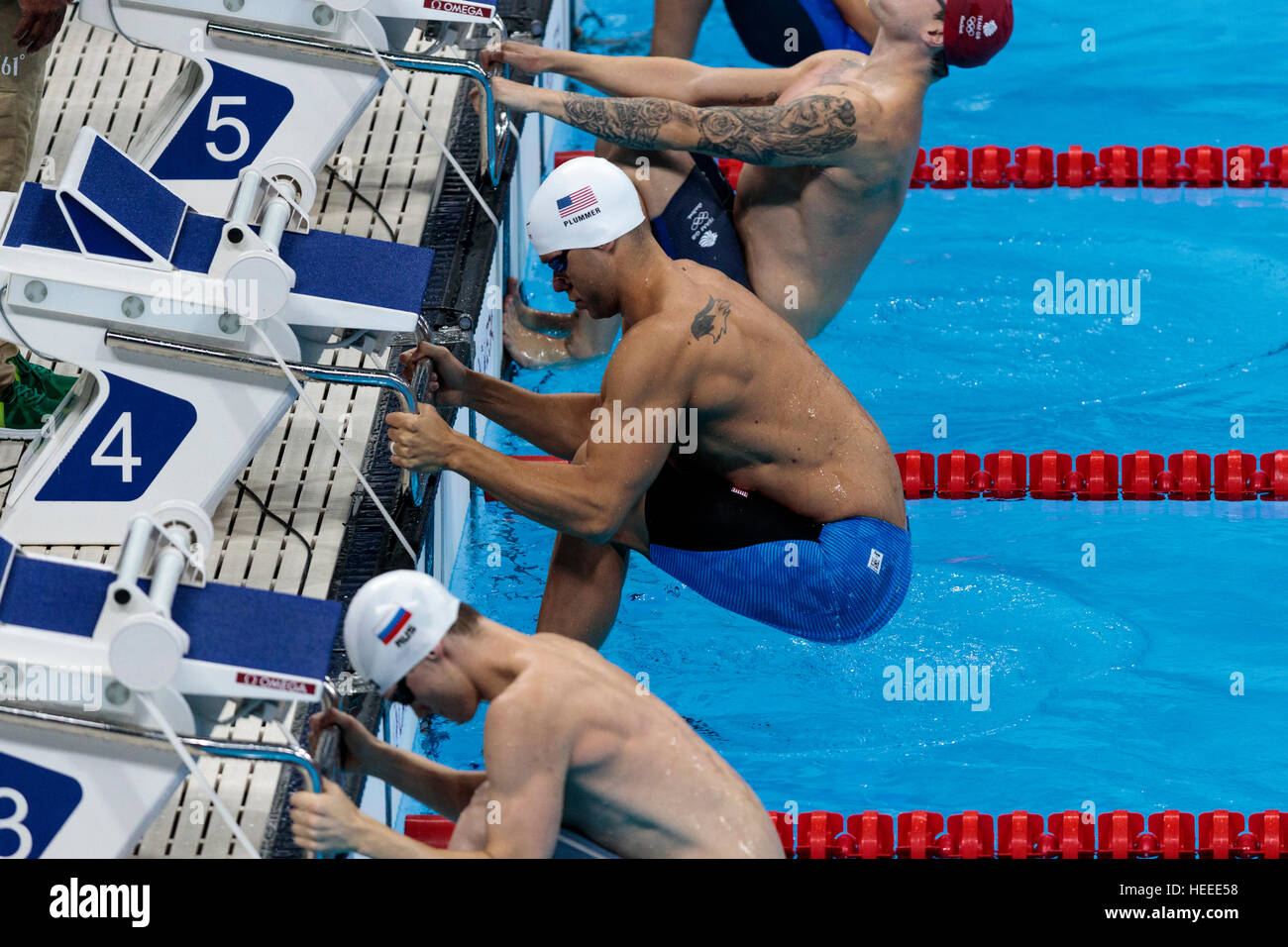 Rio de Janeiro, Brazil. 7 August 2016. David Plummer (USA) at the start ...