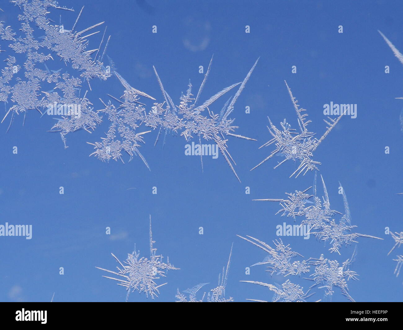 frost ice crystal on window Stock Photo - Alamy