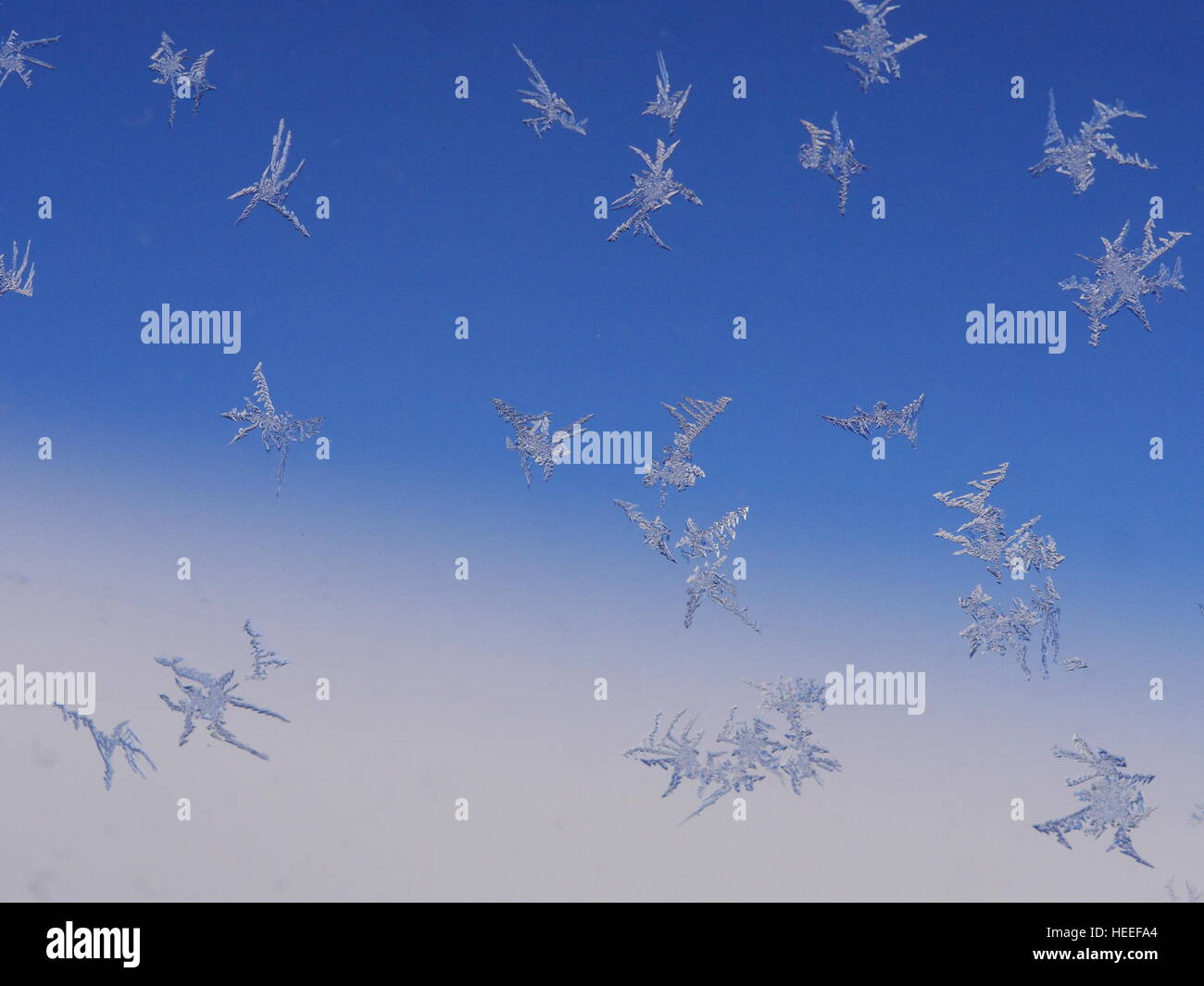 frost ice crystal pattern on window Stock Photo - Alamy